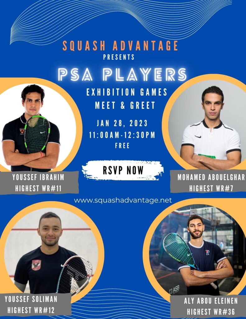 PSA Players Exhibitioin Event – Jan 28 | 2023 | Squash Advantage